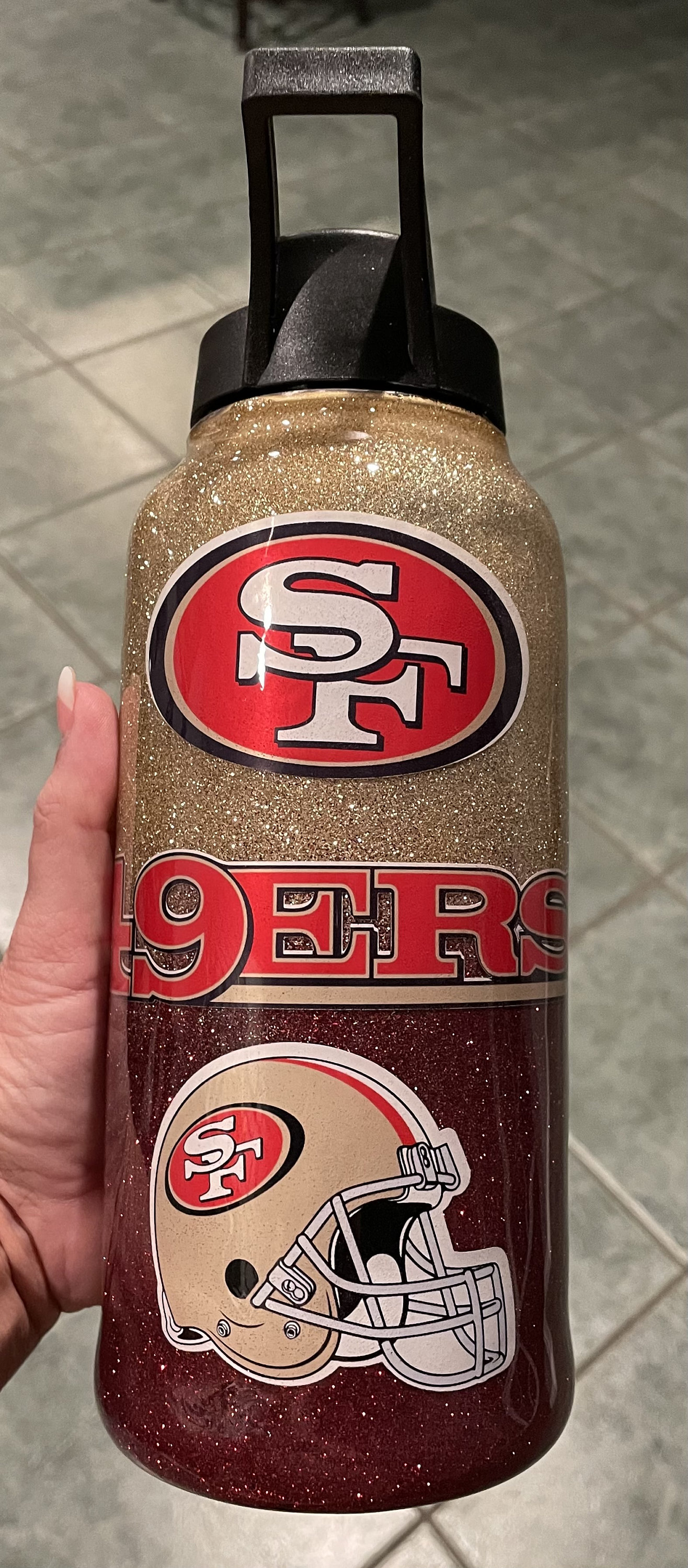 San Francisco 49ers Glitter Tumbler (CUSTOMIZABLE) - Etsy
