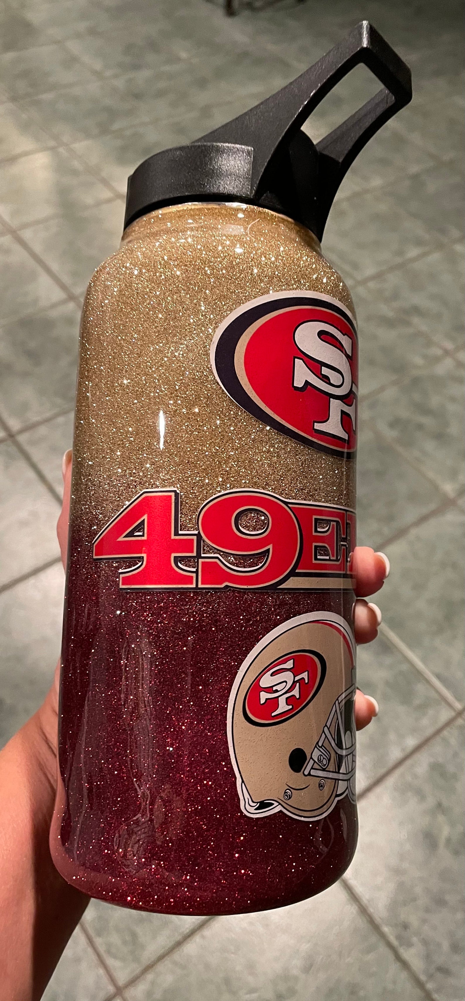 San Francisco 49ers Glitter Tumbler (CUSTOMIZABLE) - Etsy