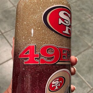 San Francisco 49ers Glitter Tumbler (CUSTOMIZABLE) - Etsy