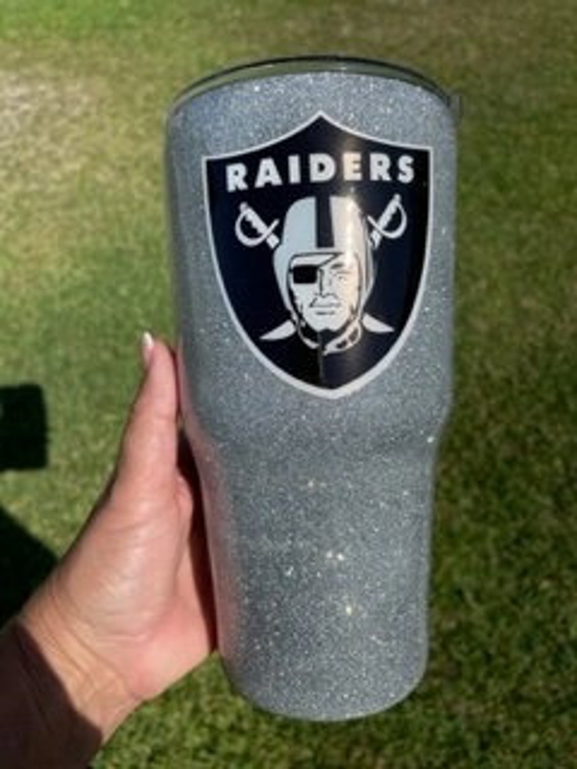 Silver Glitter Raiders Tumbler - Etsy