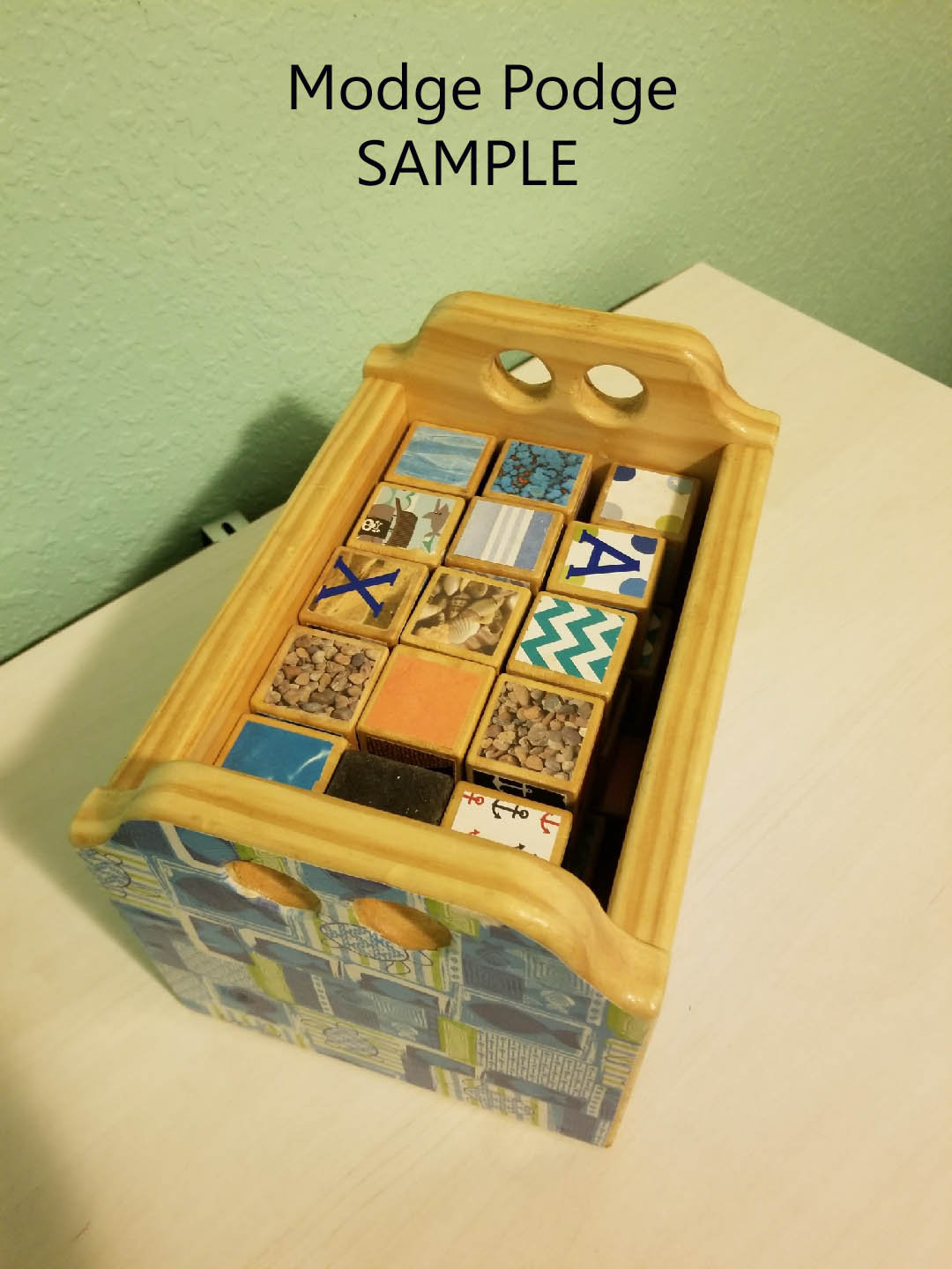 36 Unfinished Handmade Wooden Blocks With Carrying Case, Ideal for Baby ...