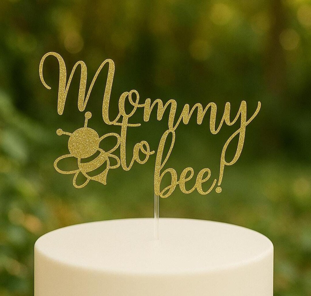 Mommy to Bee Cake Topper: Gold Glitter Bee Theme Baby Shower - Etsy
