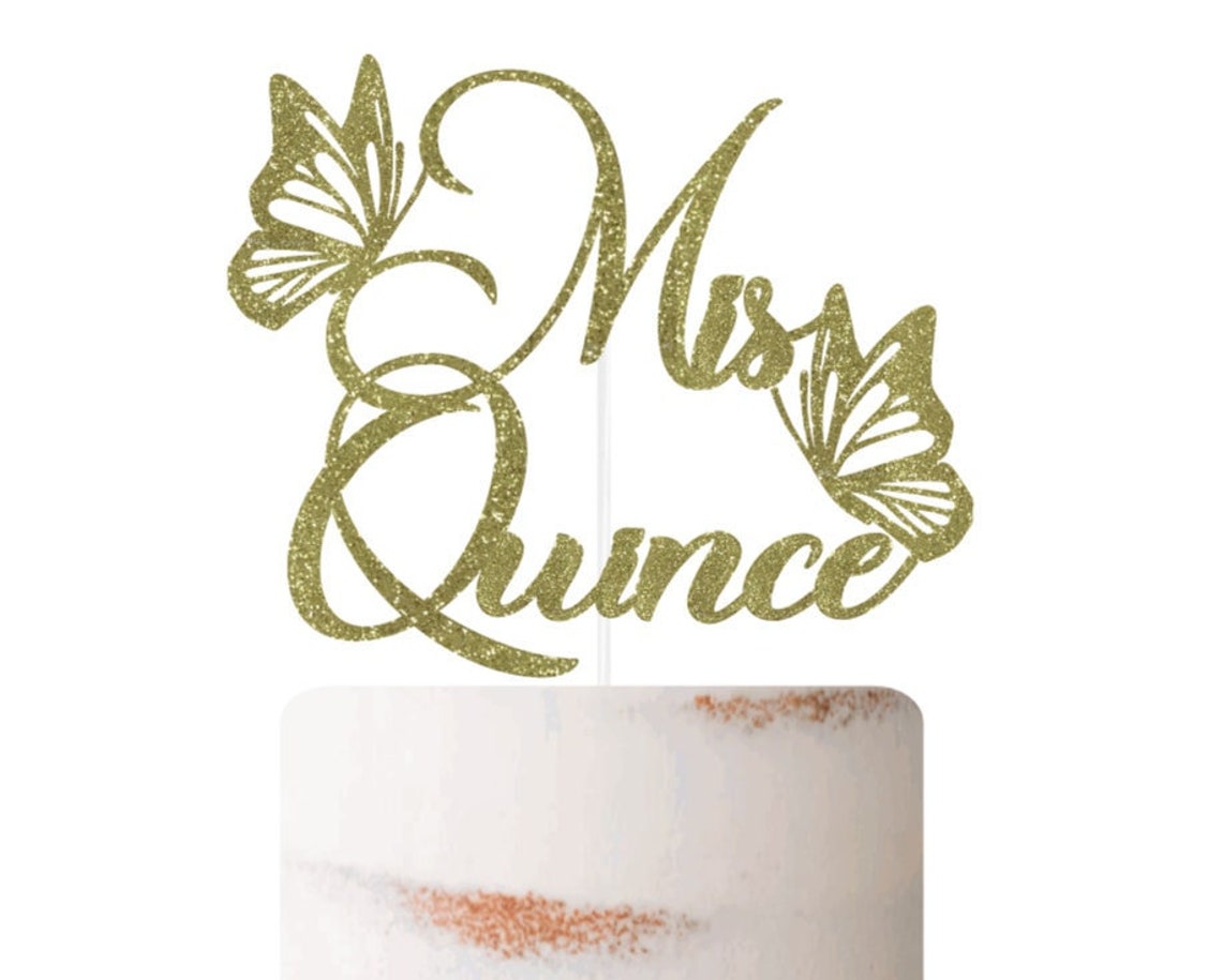 Mis Quince Cake Topper Quinceanera Cake Topper Butterfly Cake Topper ...