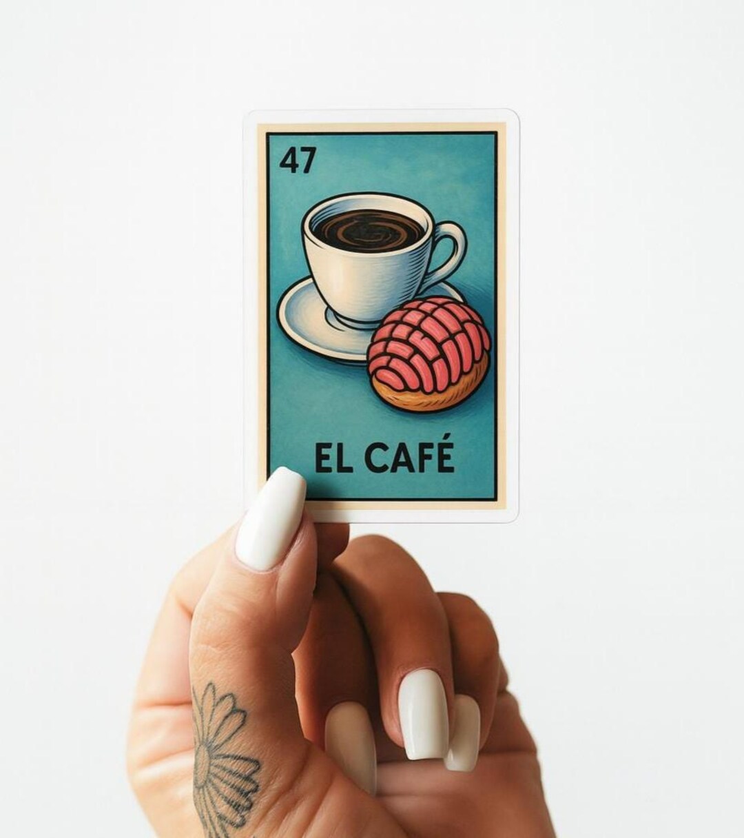 El Café Loteria Sticker: Coffee & Concha Pan Dulce - Waterproof Vinyl ...