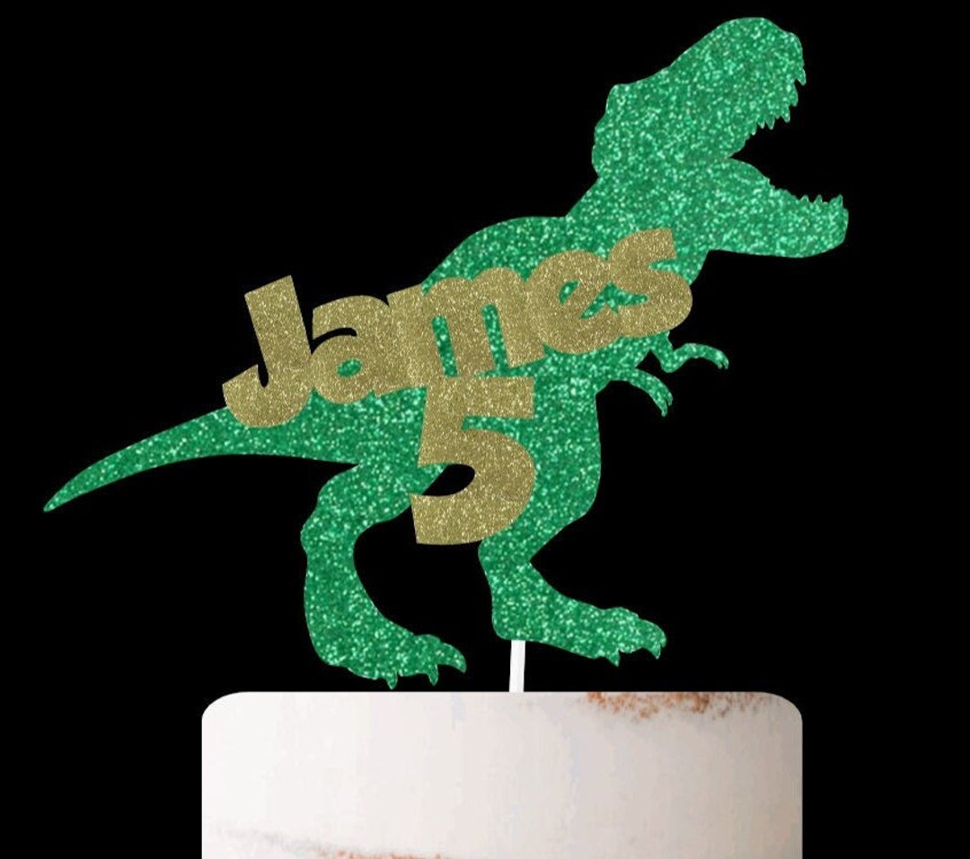 Dinosaur Cake Topper T-rex Cake Topper Dino Party Dinosaur Birthday ...