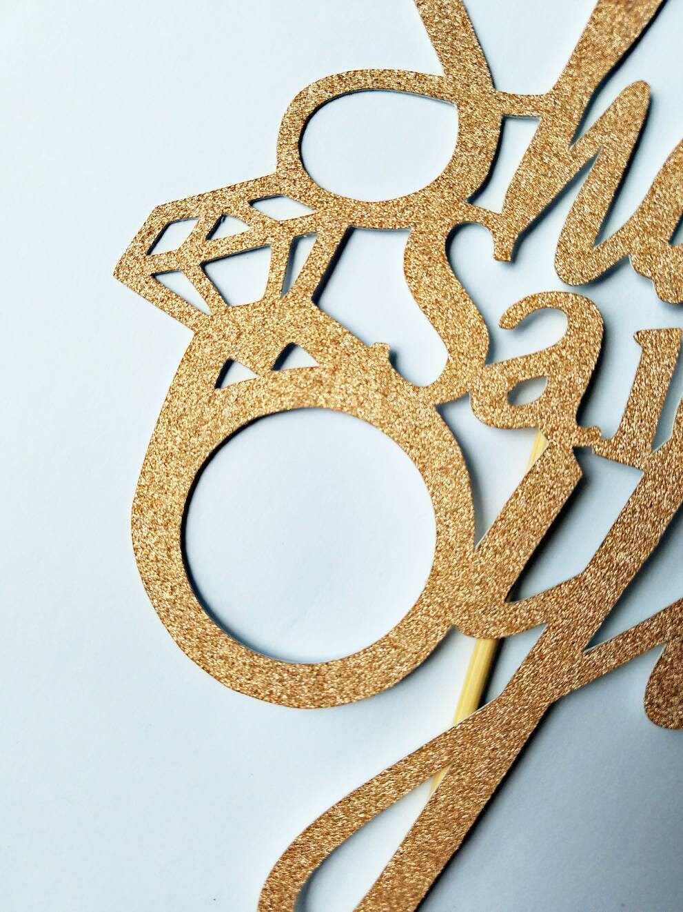 She Said Yes Cake Topper. Bridal Shower Cake Topper. I Do Cake | Etsy