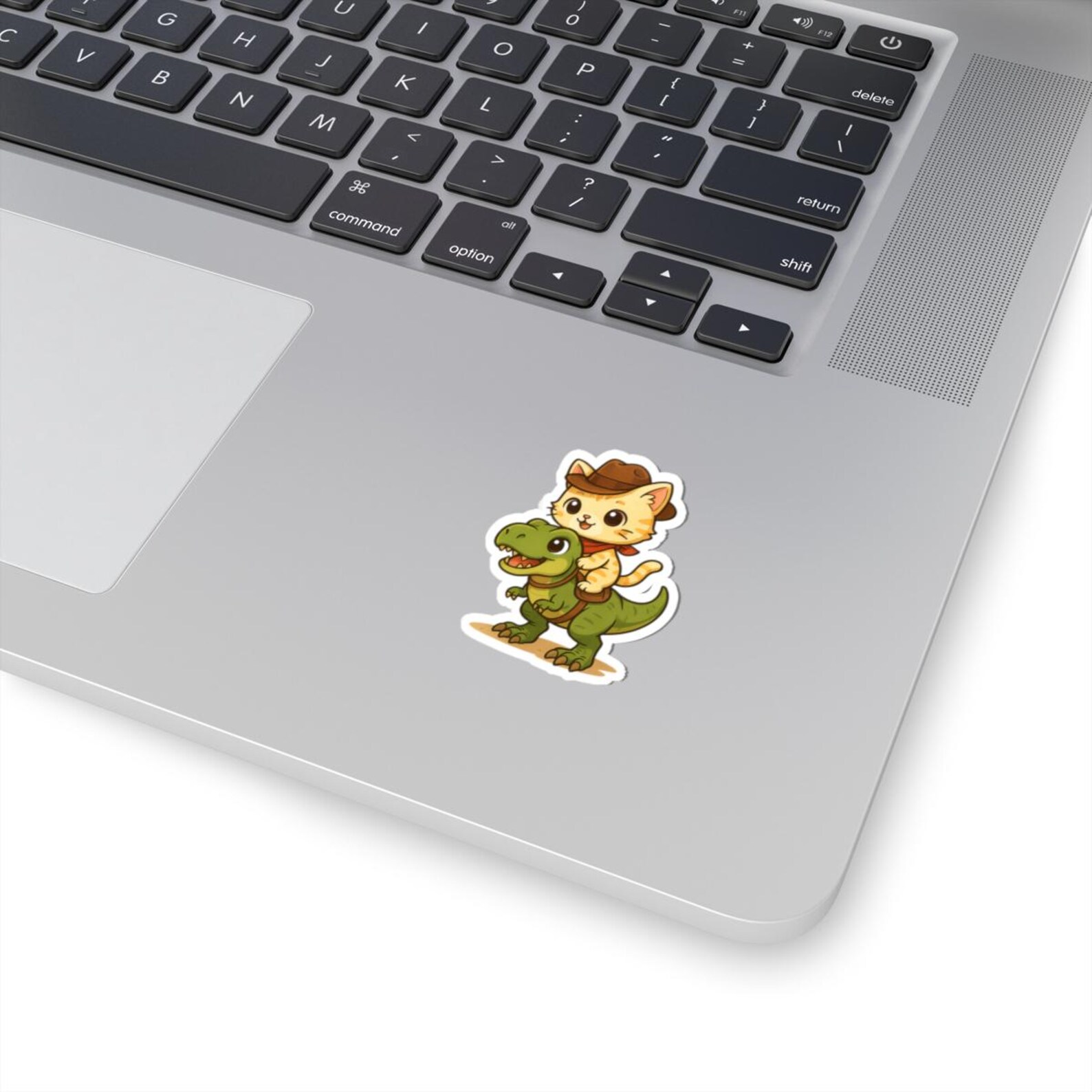 Chibi Cowboy Cat Riding T-rex Sticker: Kawaii Dinosaur Decal - Etsy