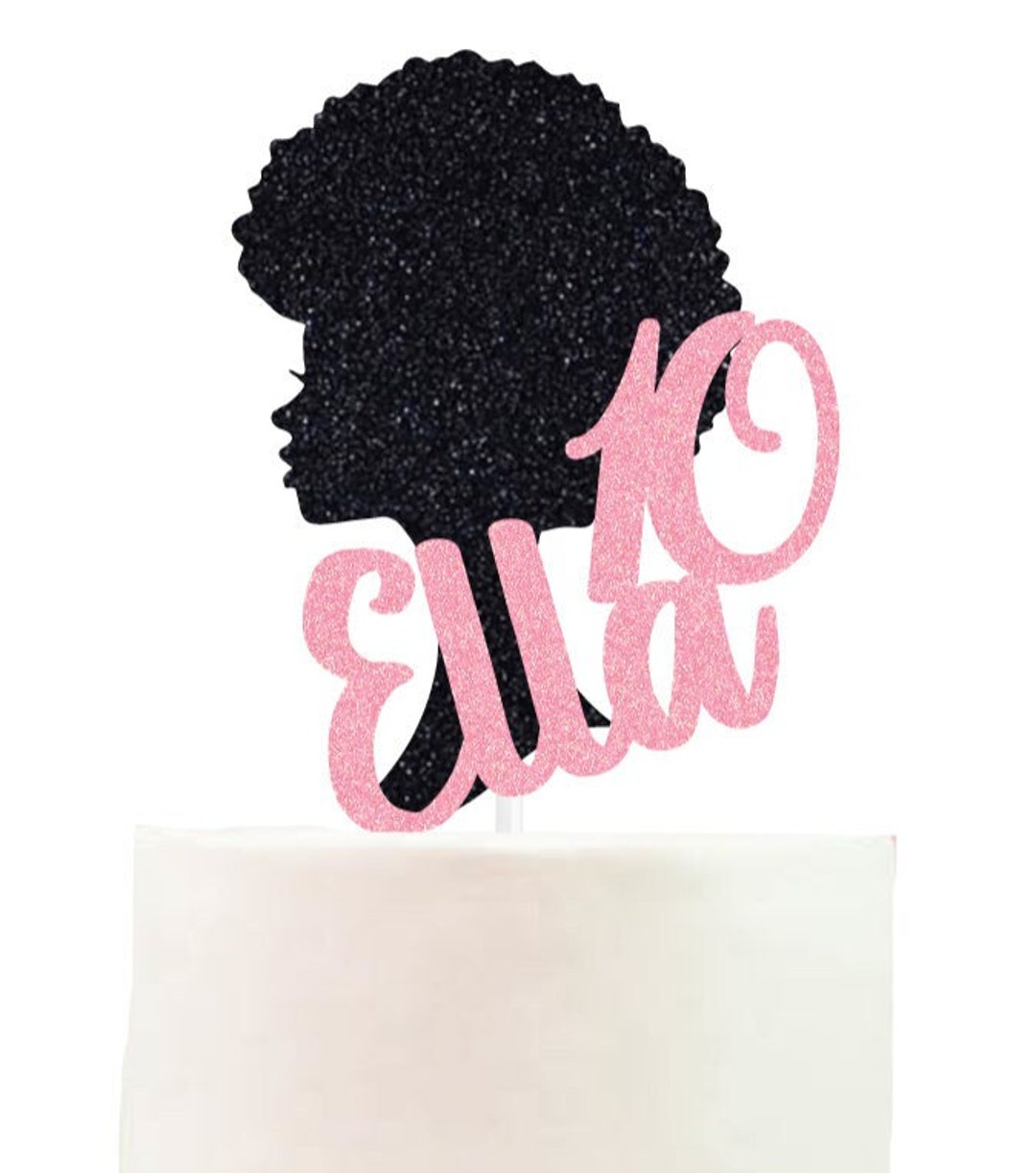 Personalized Birthday Cake Topper Princess Cake Topper Afro Princess ...