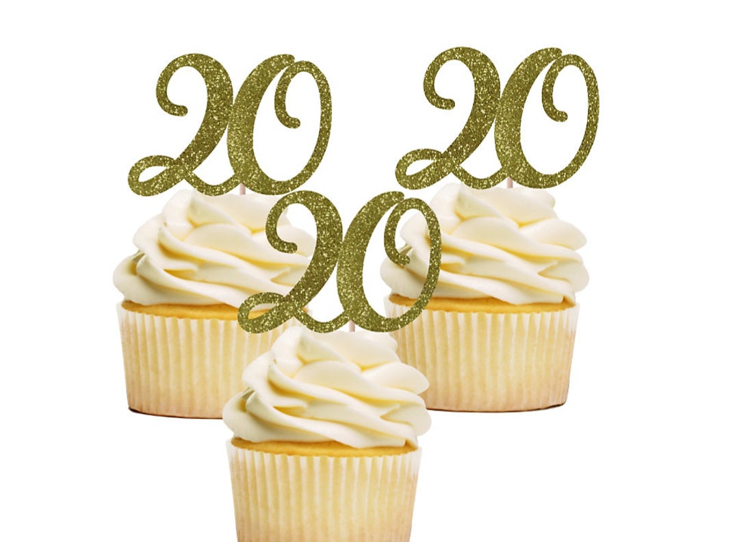 12ct. 20 Cupcake Topper. Twenty Cupcake Topper. 20th Cupcake Topper ...