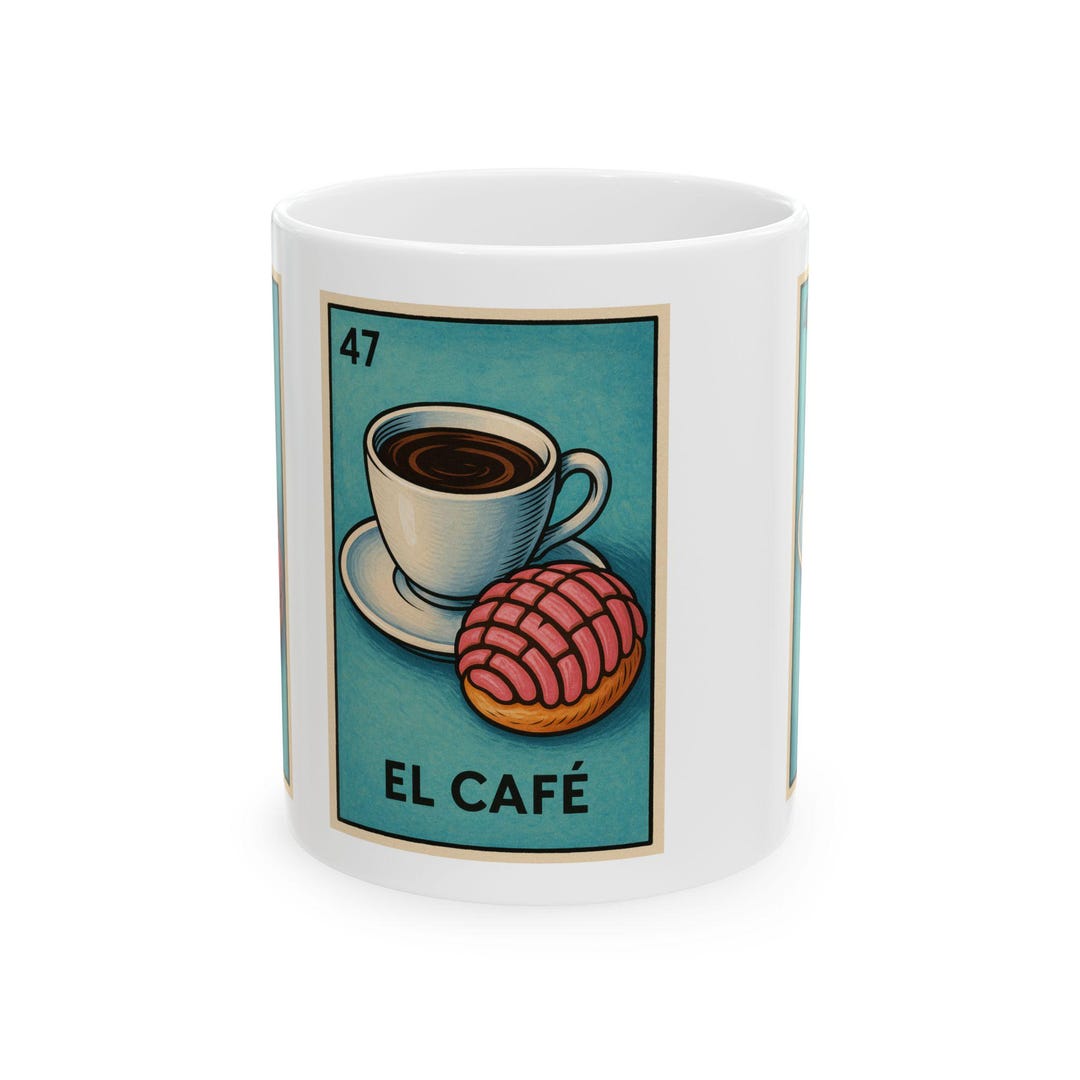 Lotería El Café Mug Mexican Coffee and Concha Cup Design Coffee ...