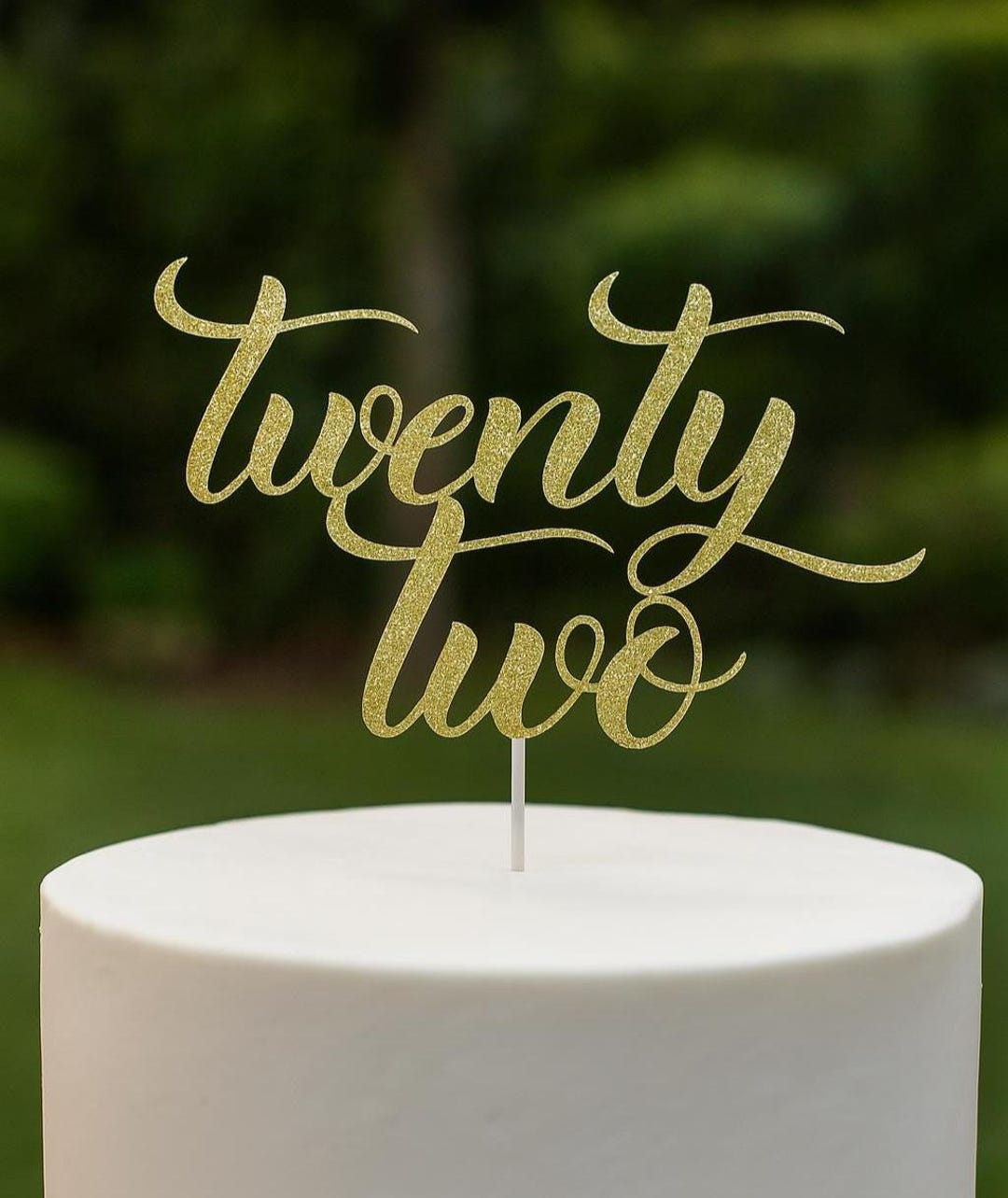 Twenty Two Cake Topper – 22nd Birthday Cake Topper Glitter – Twenty Two ...