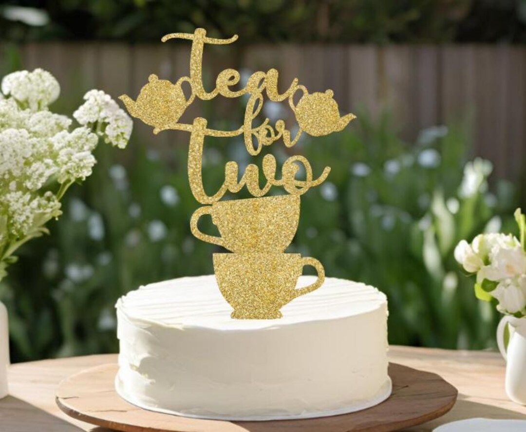 Tea for Two Cake Topper: Birthday Tea Party Decoration - Etsy