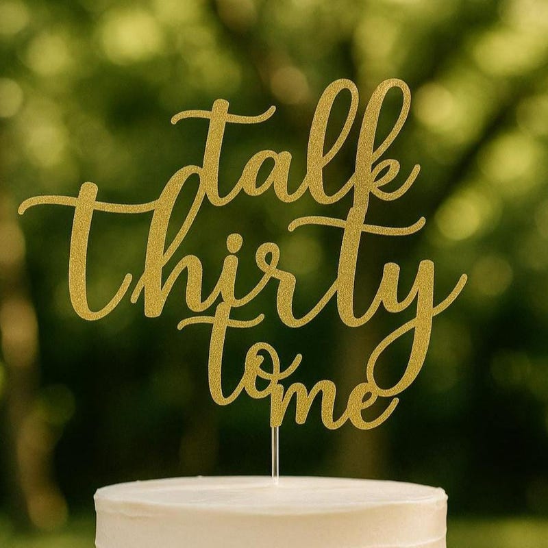 Thirty Red Cake Topper - Etsy