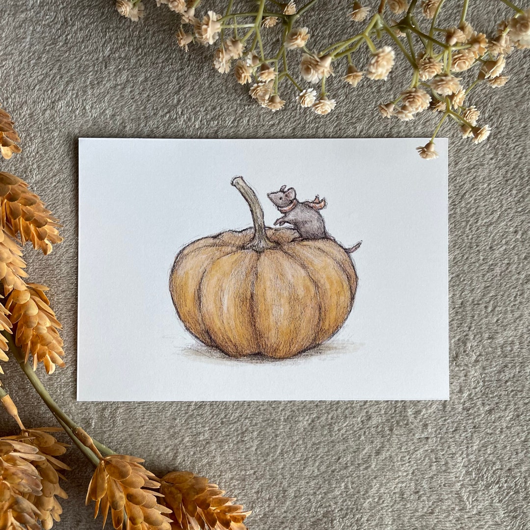 Mouse on Pumpkin - Etsy