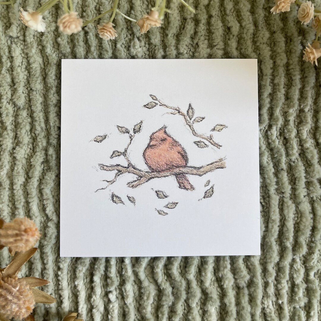 Sleepy Cardinal - Etsy