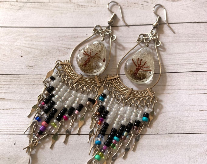 Peruvian Handmade Earrings for Women Acrilic Tree of Life Earrings Gift ...