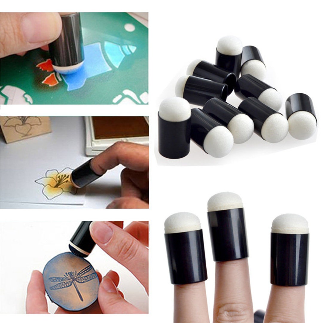 Finger Sponge Dauber for Painting Ink Crafts Chalk Card Making Pack of ...