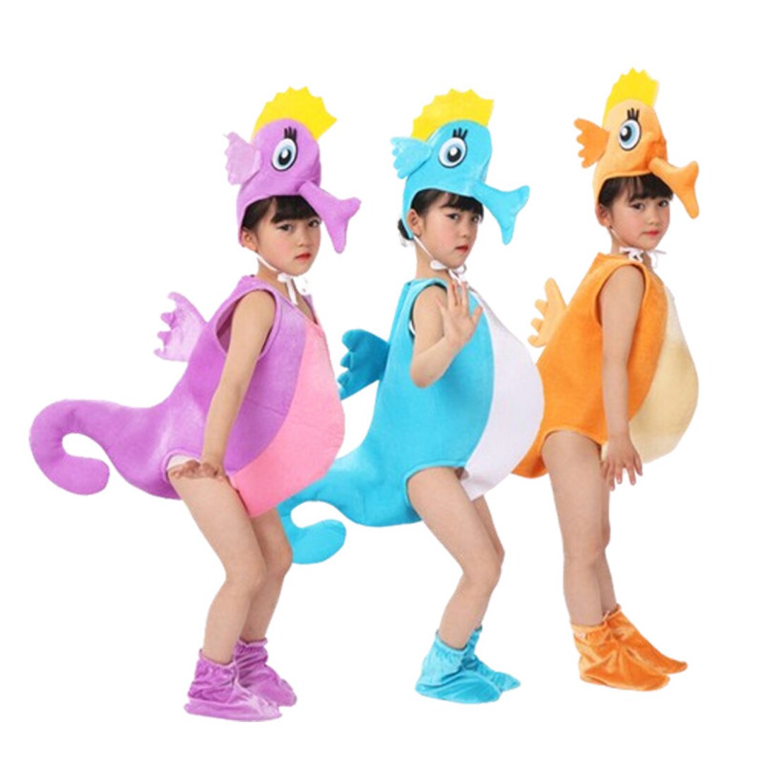 Child Kid Hippocampus Costume Halloween Party Cosplay Marine Animal ...