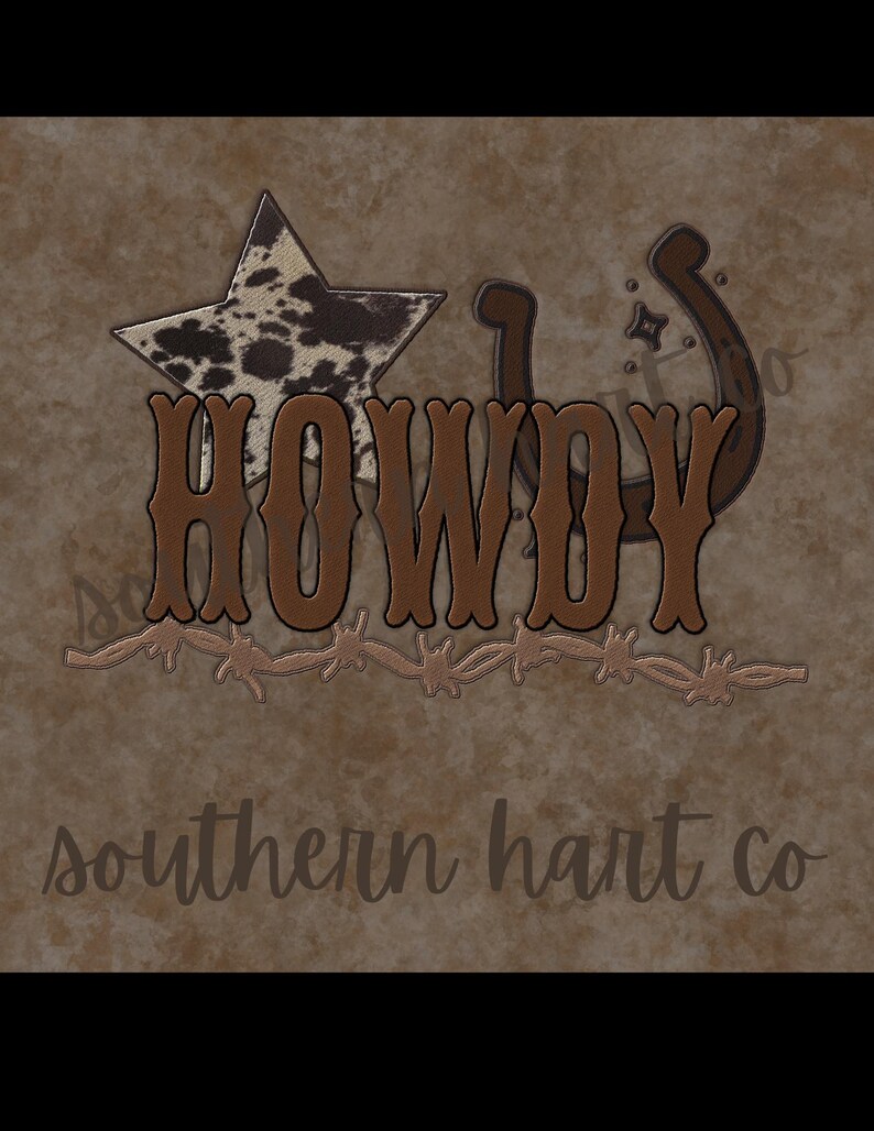 Howdy PNG, Western Trucker Hat Patch, Country Hat Patch PNG, Faux ...