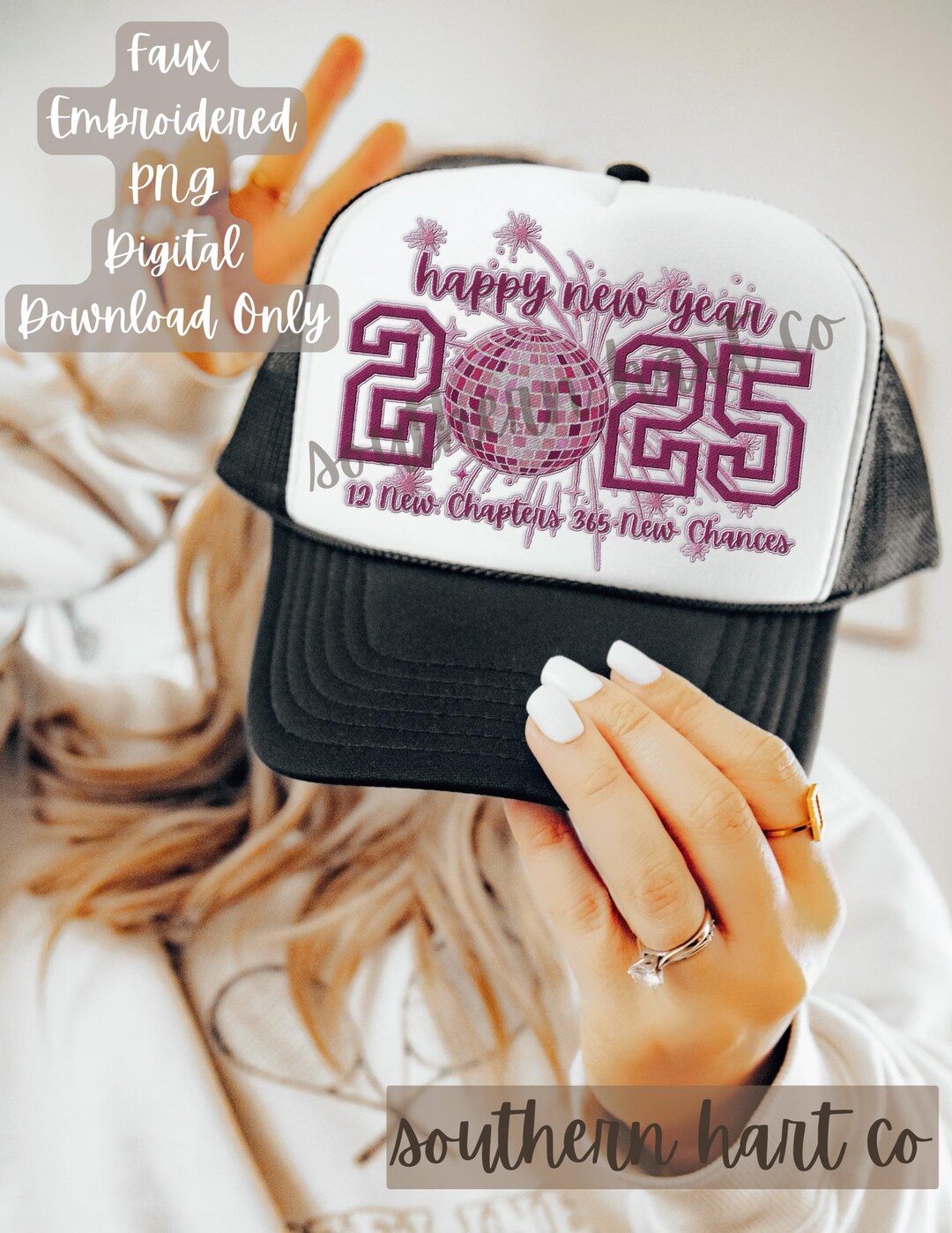 2025 New Year Hat Patch PNG, New Year Hat Patch, 2025 Happy New Year ...