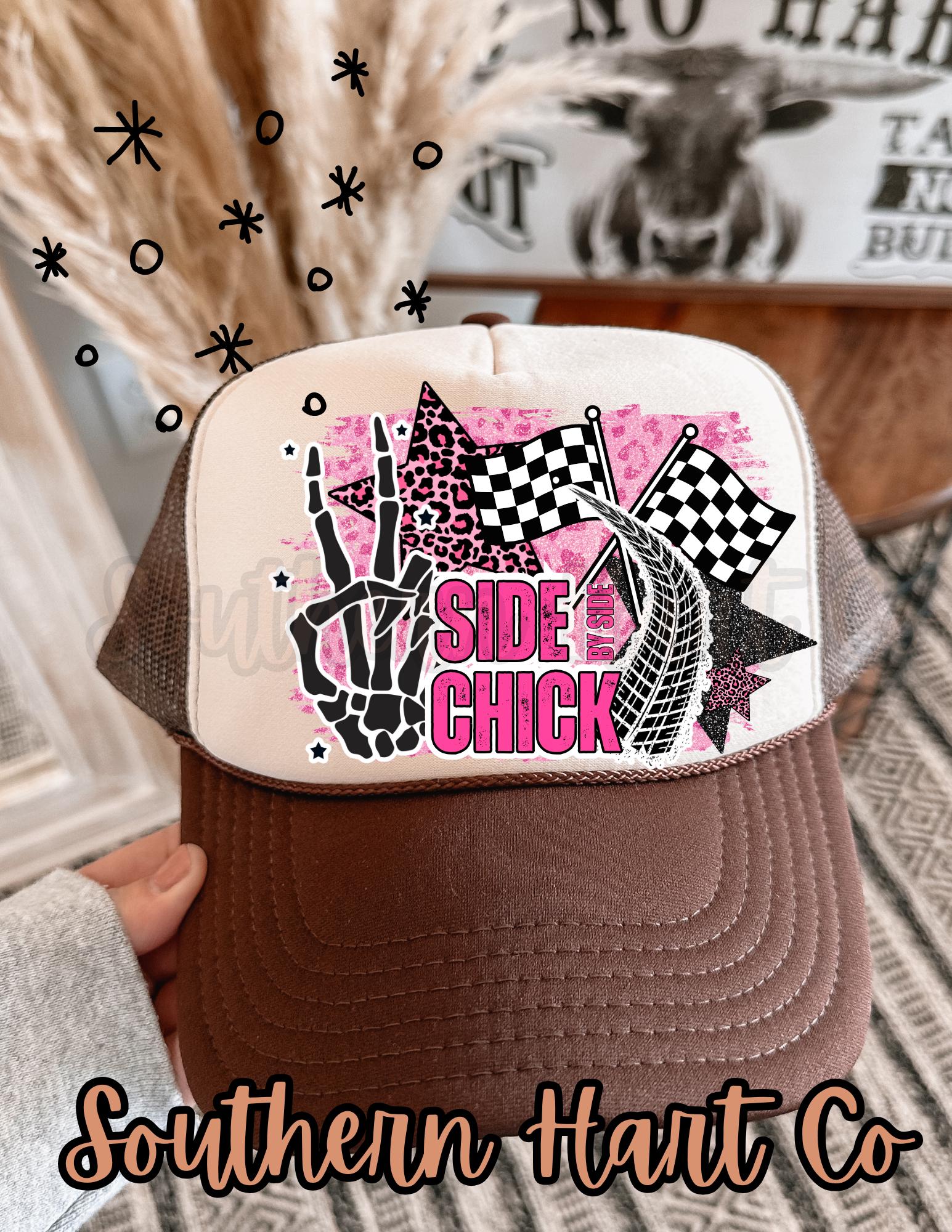 Trendy Trucker Hat Patch PNG, SXS Side Chick Design (digital Download ...