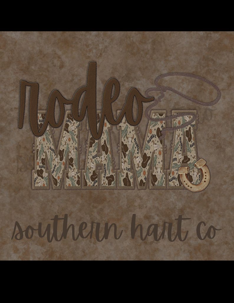 Rodeo Mama Hat Patch PNG, Womens Hat Patch, DTF Hat Patch Png, Faux ...