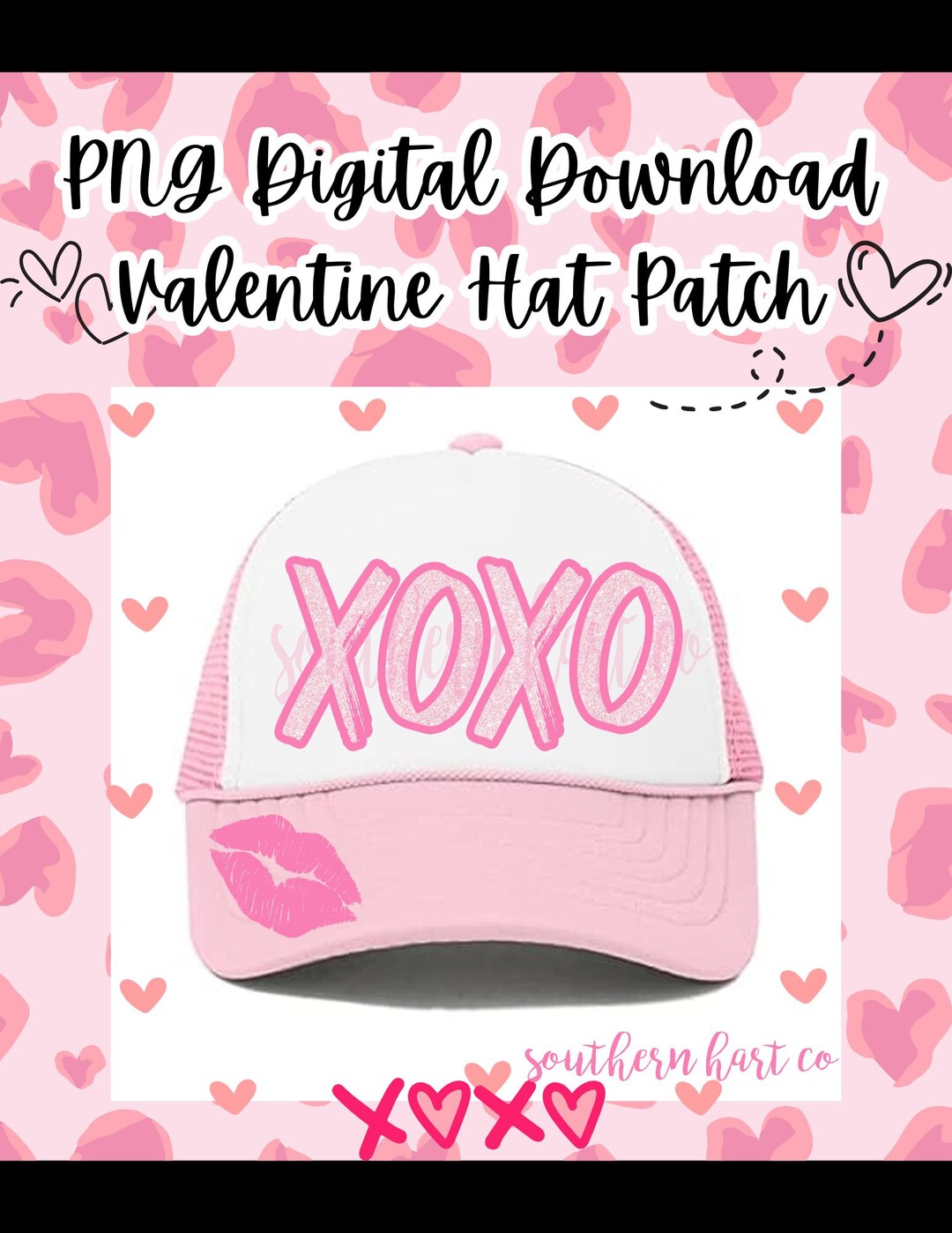 XOXO Hat Patch, XOXO Dtf Png, Valentine's Hat Patch, Sublimation ...