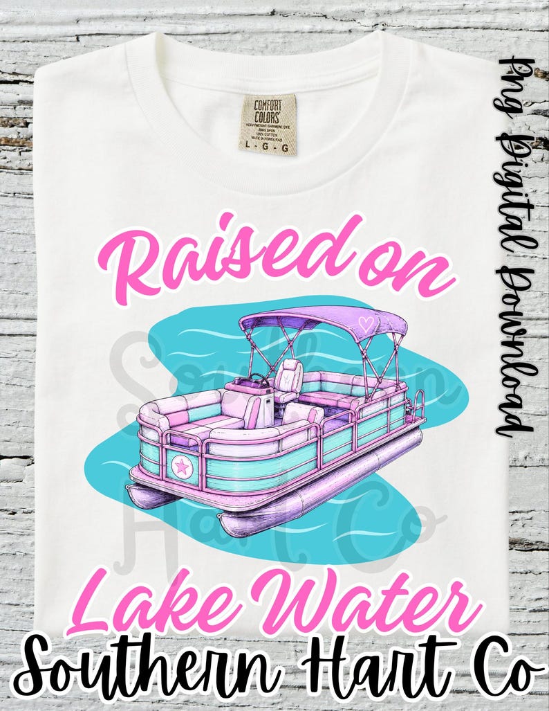 Pontoon Lake Life PNG | Summer Boat Day Sublimation Design (digital ...
