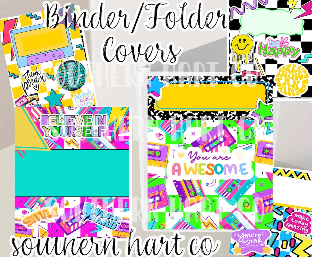 Retro School Binder & Folder Covers – Retro Theme | Motivational ...