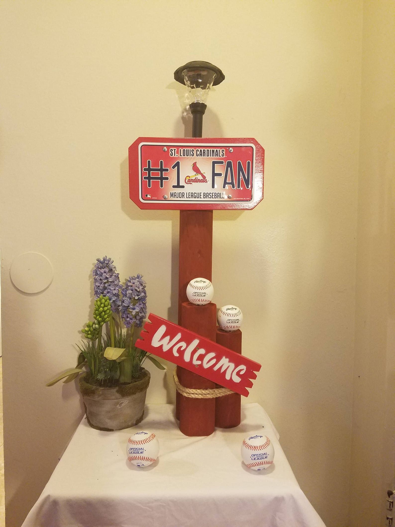 MLB Solar Light Welcome Stand - Etsy