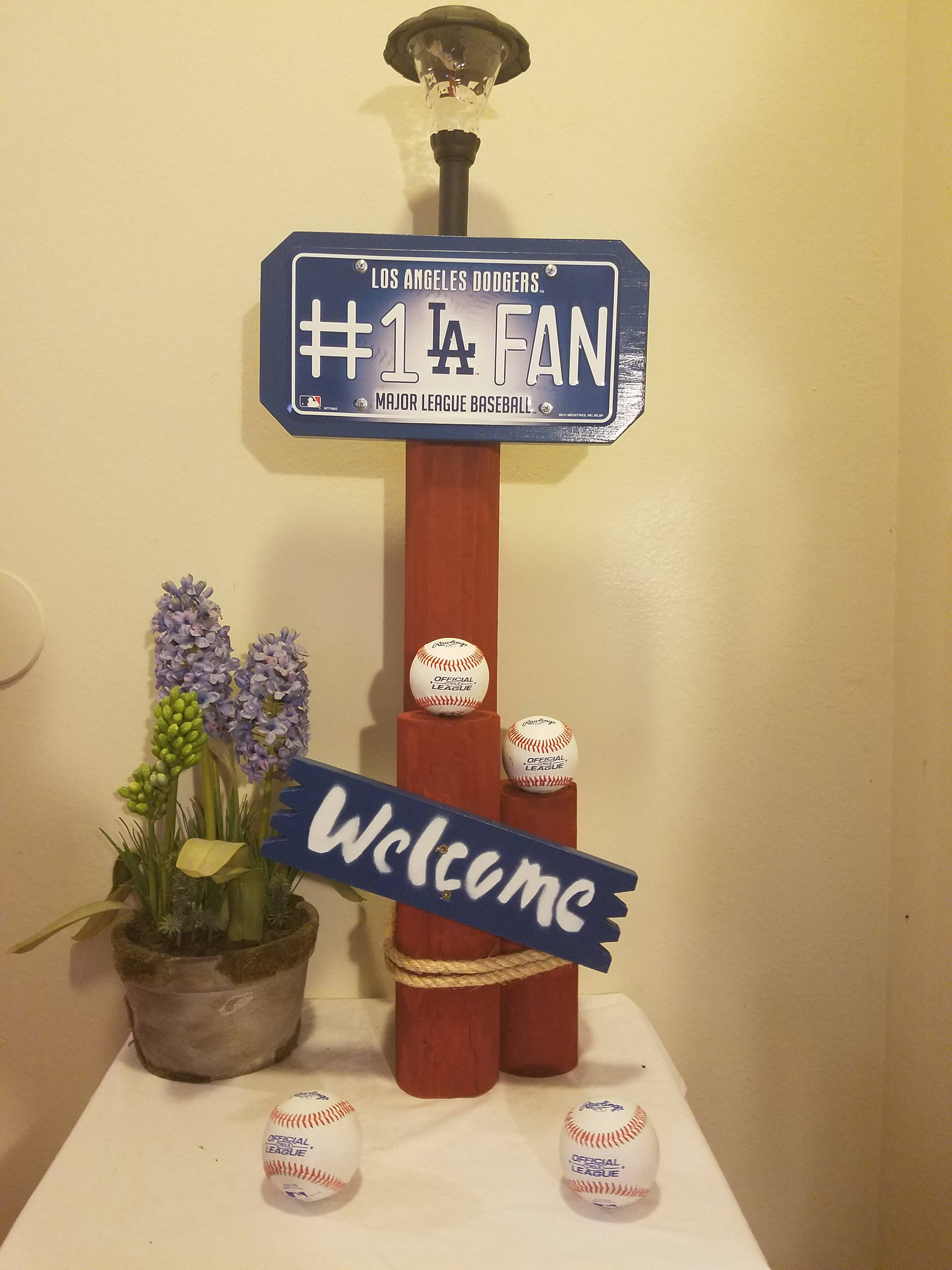 MLB Solar Light Welcome Stand - Etsy