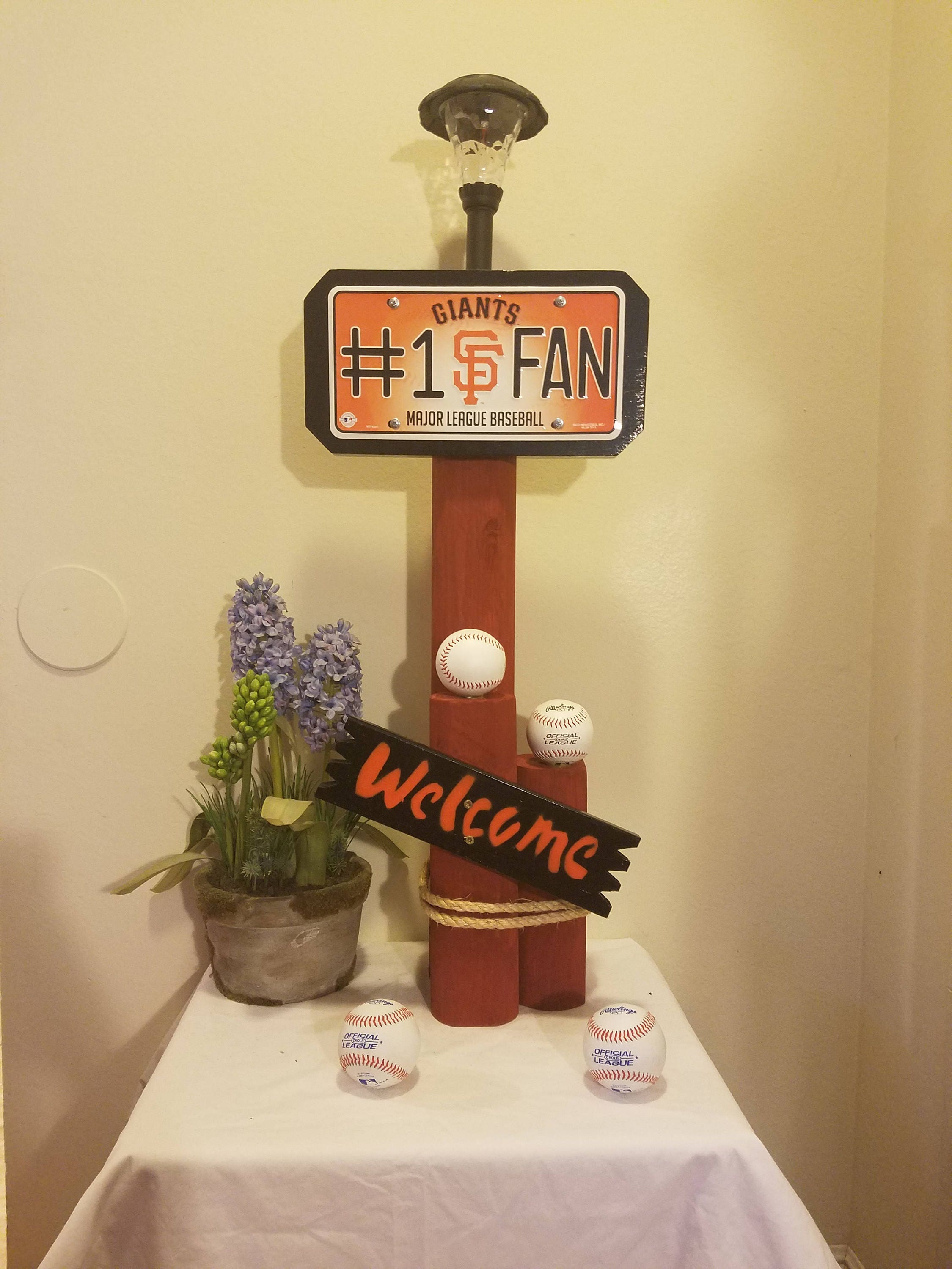 MLB Solar Light Welcome Stand - Etsy