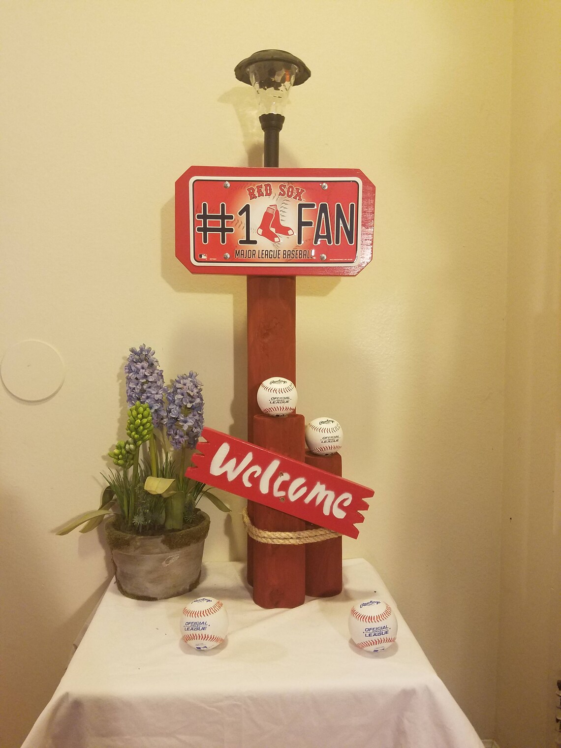 MLB Solar Light Welcome Stand - Etsy