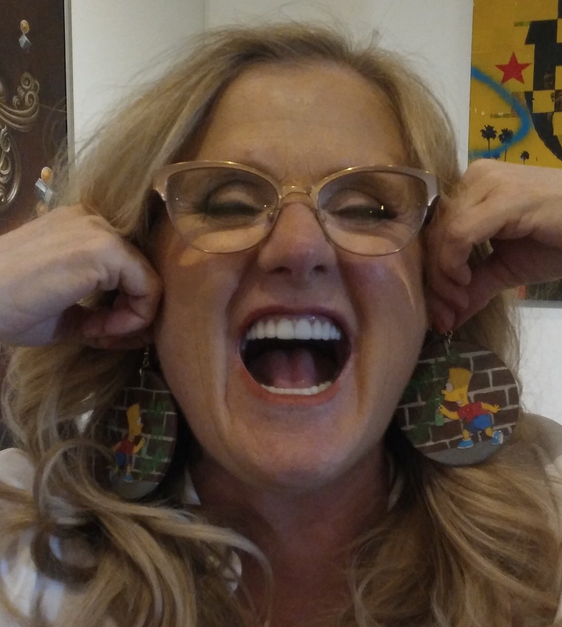 Bart Simpson Earrings / Custom Earrings / Graffiti Image - Etsy Canada