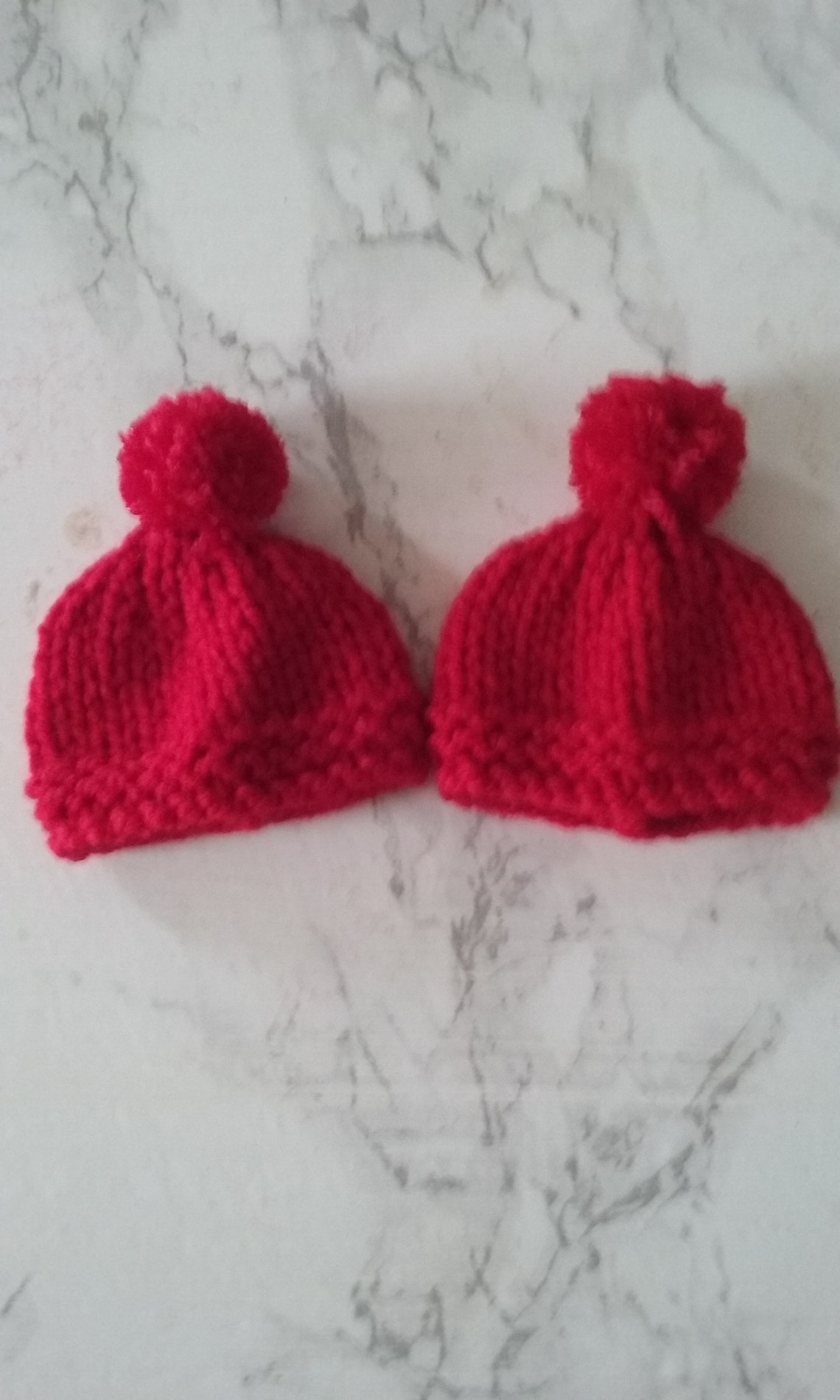 Lot de 2 mini bonnets de noël en laine tricotés mains - Etsy.de
