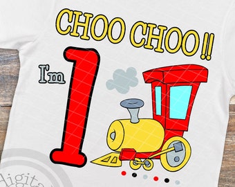 Train 1st Birthday Svg - Etsy