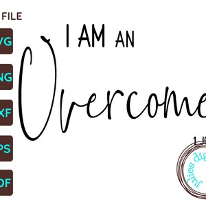 I Am an Overcomer Svg, Inspirational Svg Sayings, Christian SVG, 1 John ...