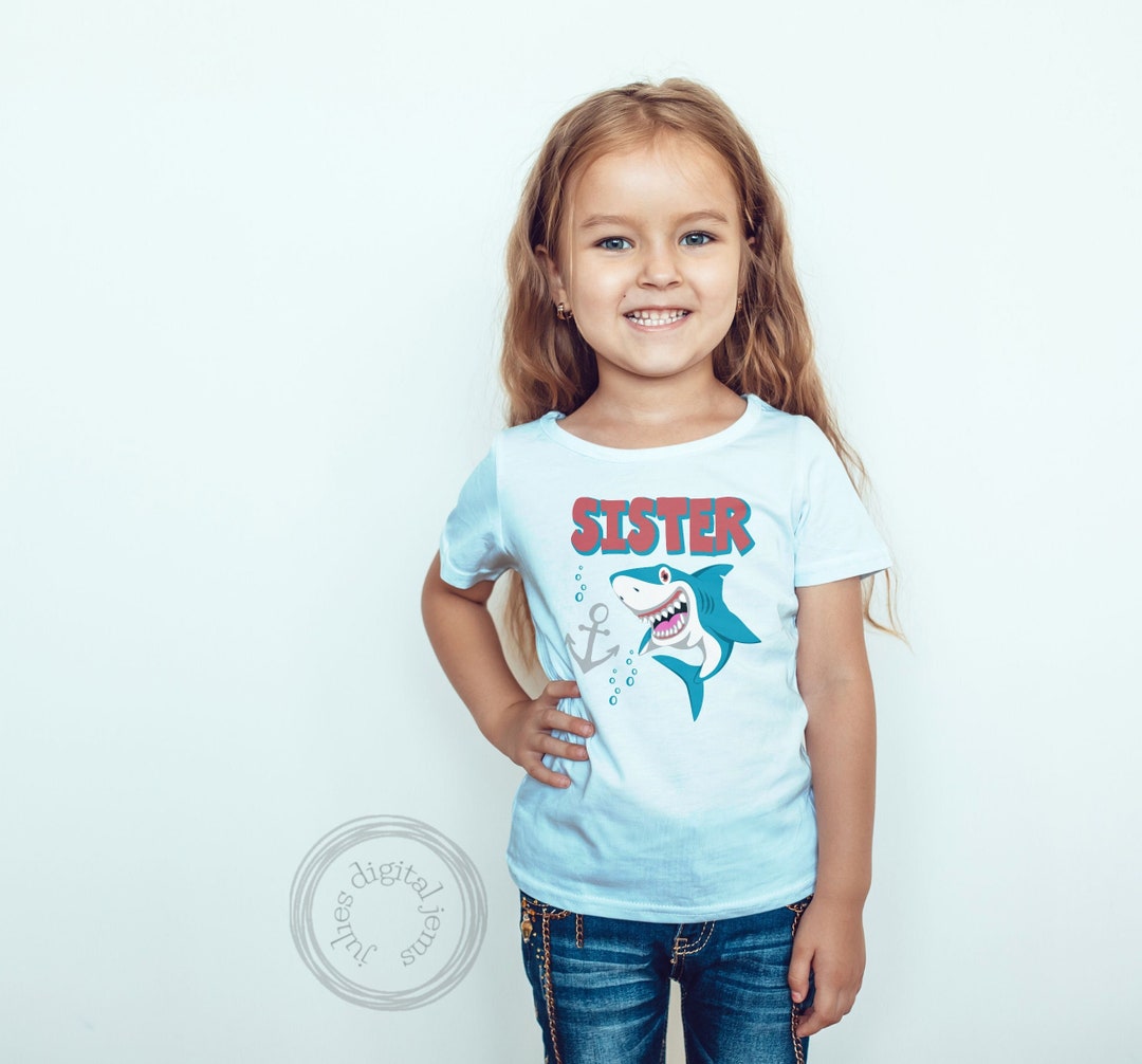 Sister Shark SVG Digital Clipart Png, Shark Party, Shark Birthday SVG ...