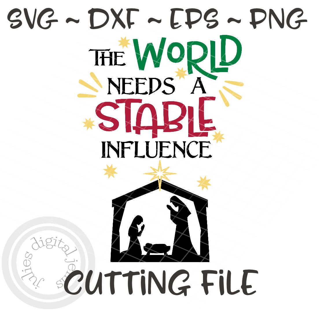 A Stable Influence Stable Svg Christmas SVG Designs | Etsy