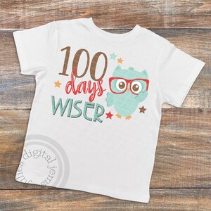 100th Day of School SVG Cut File, 100 Days Wiser Owl Svg, 100 Days of ...