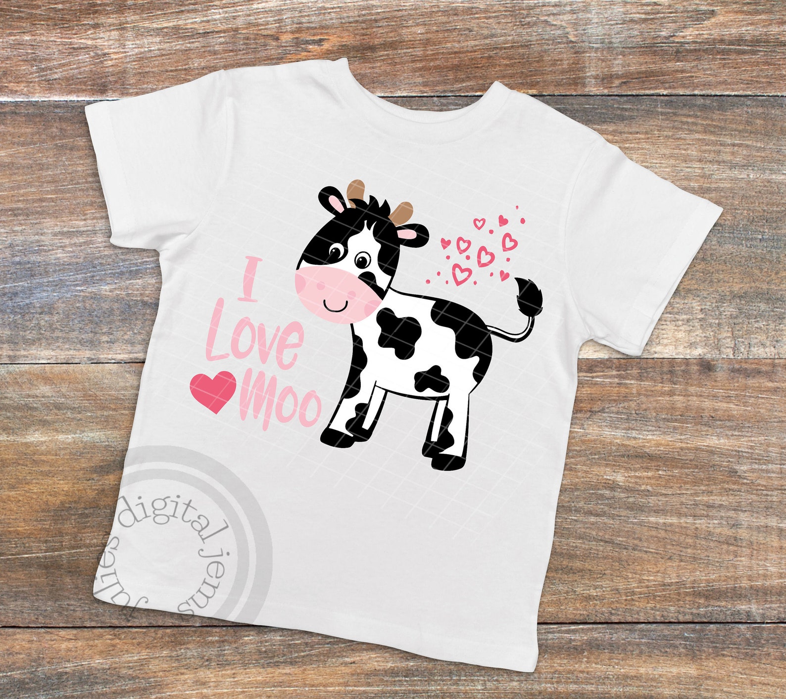 I Love Moo Svg Valentines Day Svg Heart Svg Cow SVG I Love - Etsy