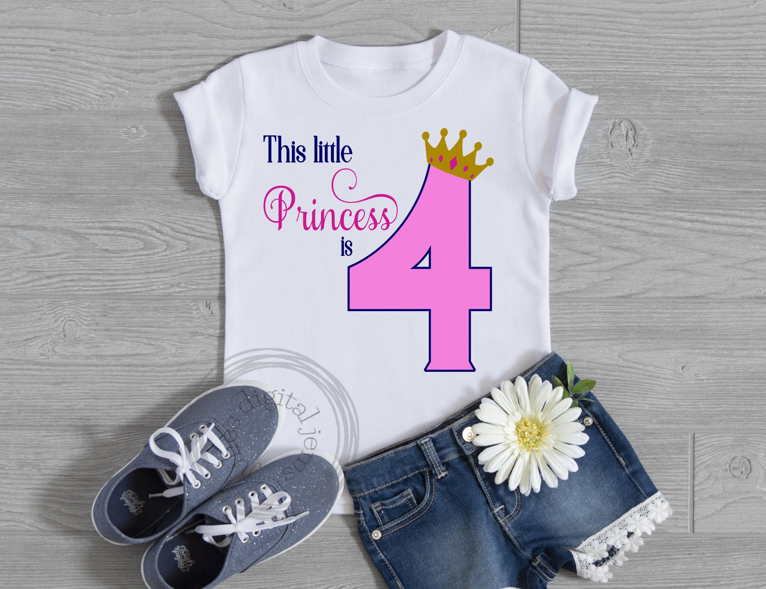 Princess Birthday Svg, 4th Birthday SVG, Birthday Svg, Birthday Shirt ...
