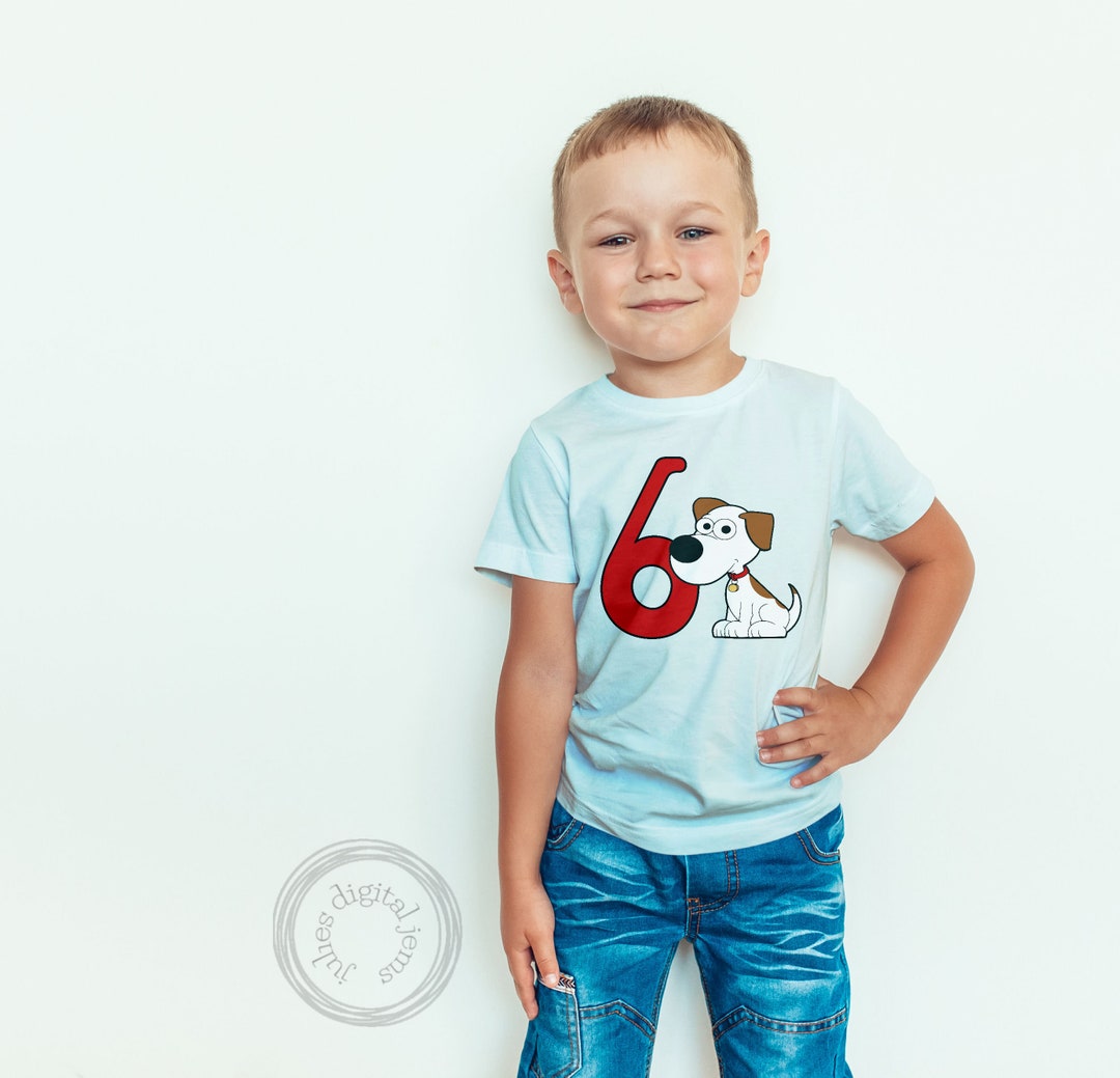 Puppy Birthday Shirt Svg, 6th Birthday SVG, Sixth Birthday Svg, Cute ...