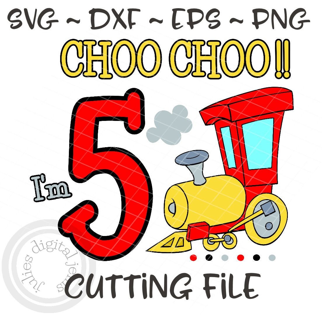 Train Birthday Shirt Svg Train Birthday Svg 5th Birthday | Etsy