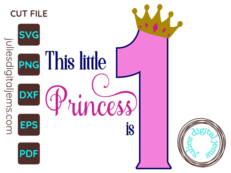 Princess Birthday svg 1st Birthday SVG Birthday svg | Etsy