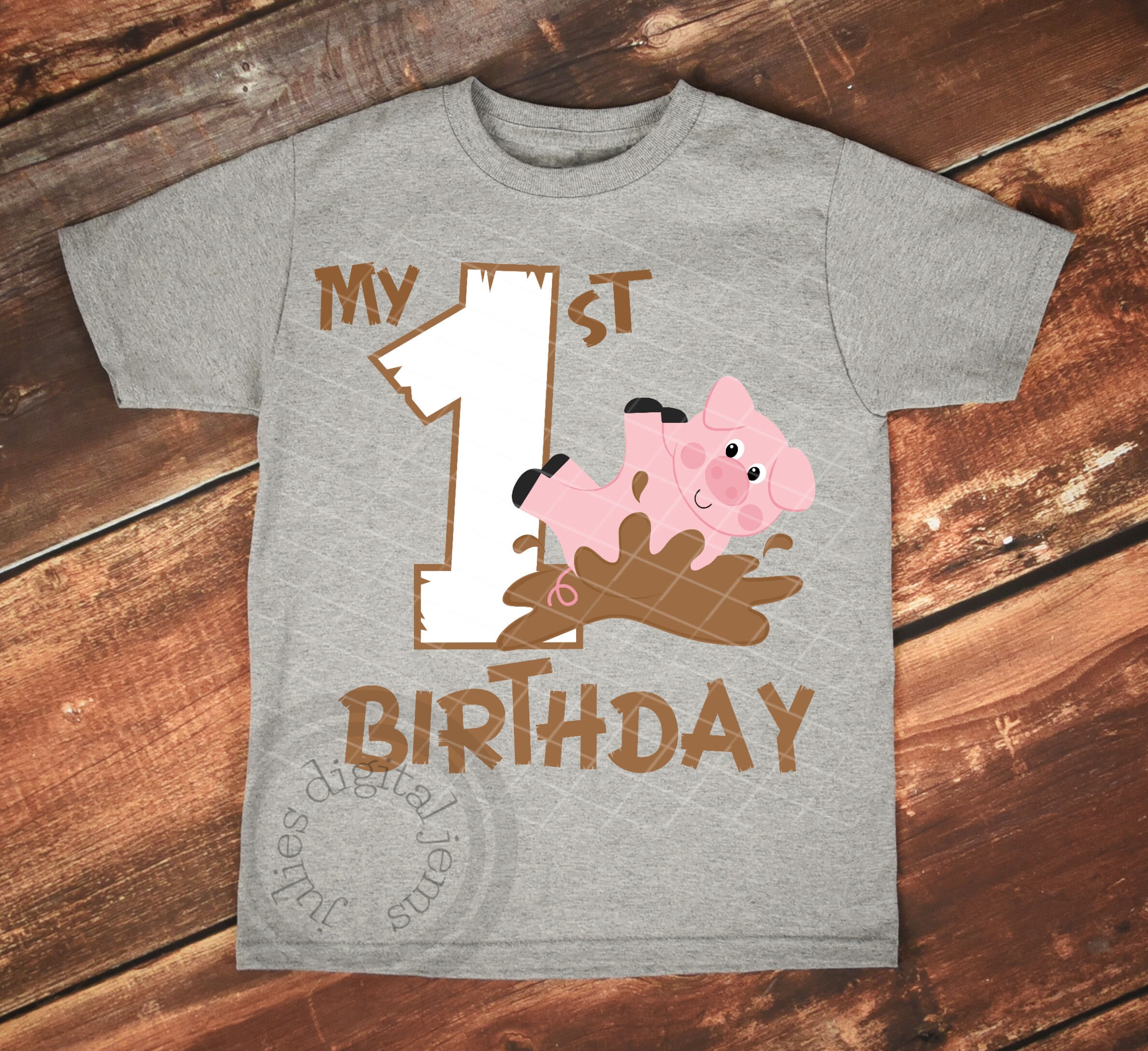 Pig Birthday Shirt Svg Pig Birthday Party Svg 1st Birthday | Etsy
