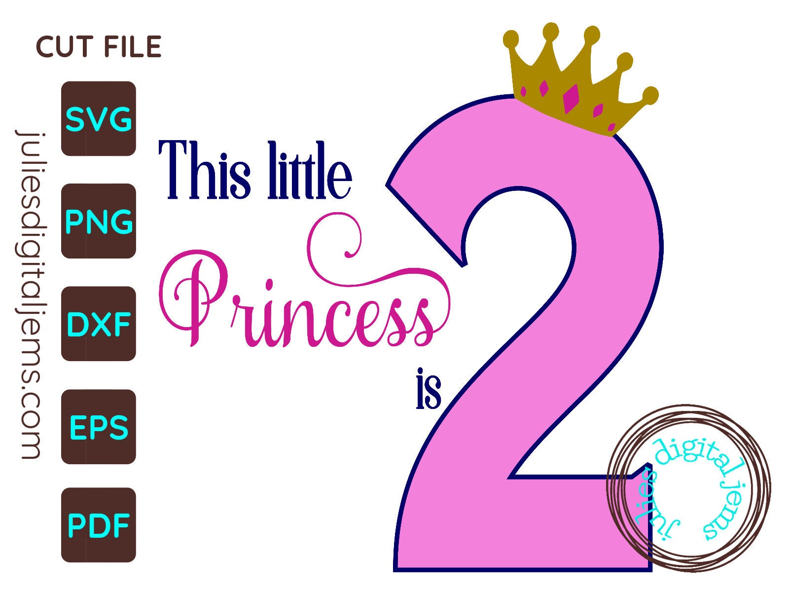 Princess Birthday Svg, 2nd Birthday SVG, Birthday Svg, Birthday Shirt ...