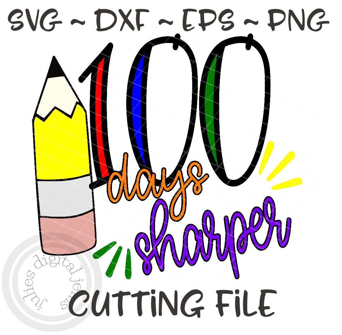 100 Days Sharper Svg T-shirt Design 100th Day of School SVG - Etsy