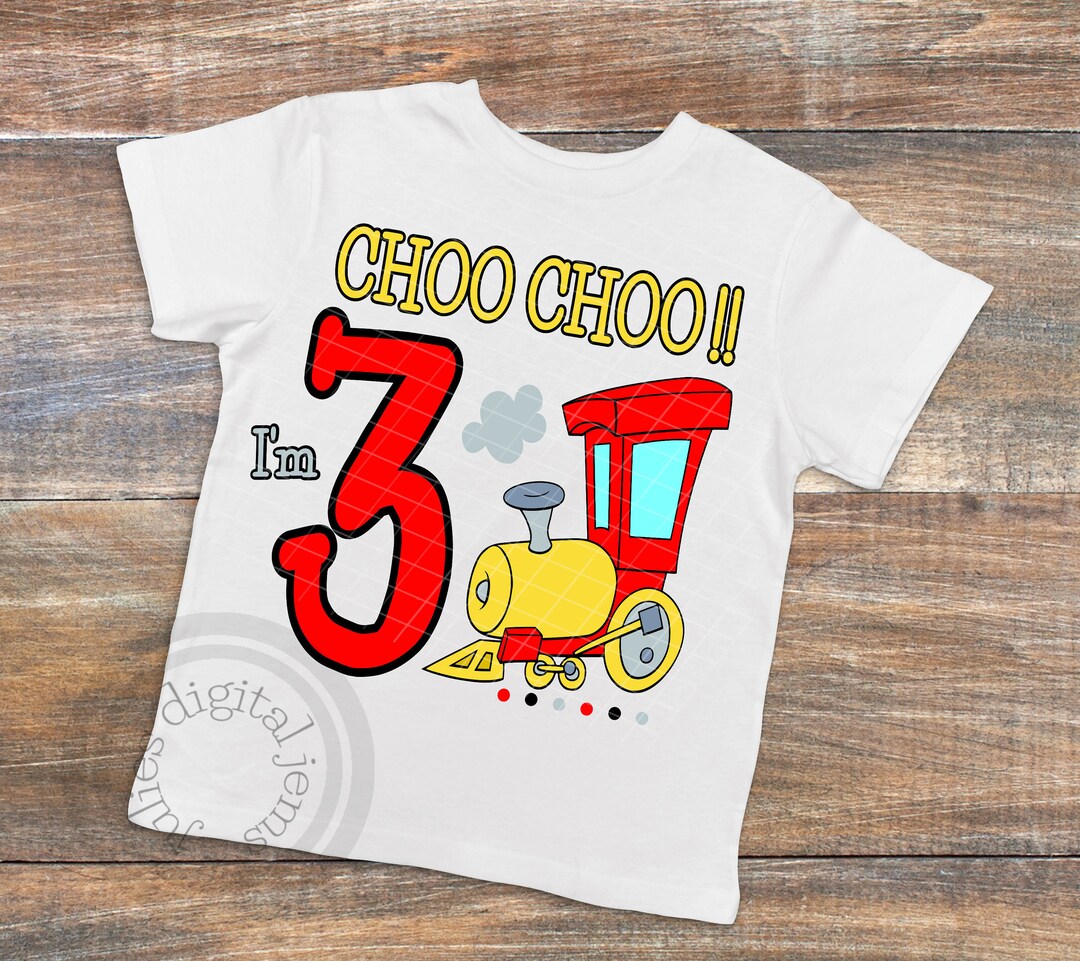 Train Birthday Shirt Svg, Train Birthday Svg, 3rd Birthday SVG, Third ...