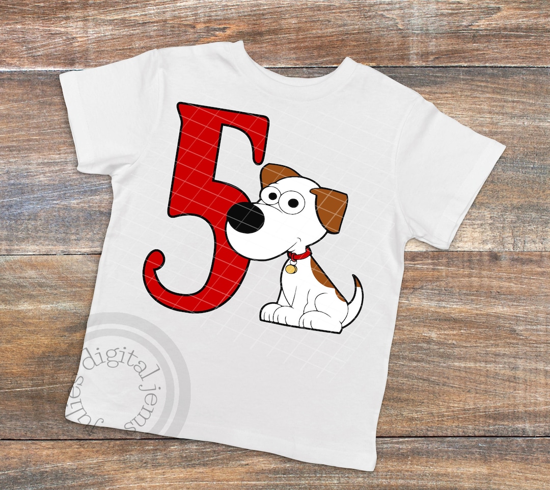 Puppy Birthday Shirt Svg, 5th Birthday SVG, Fifth Birthday Svg, Cute ...